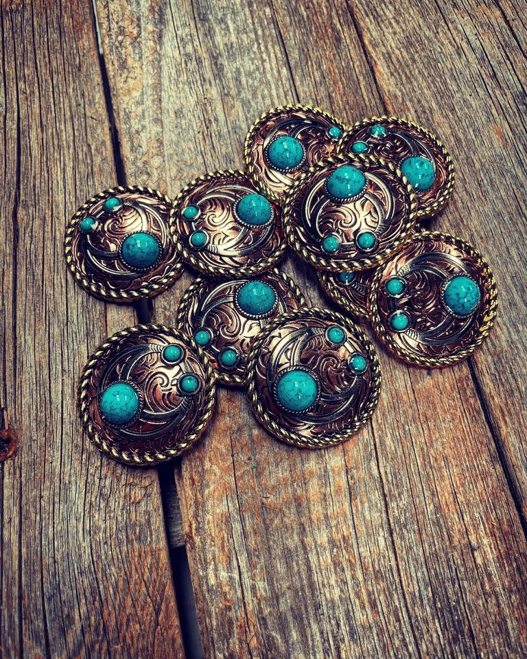 amber western conchos