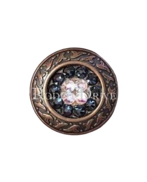 AB & Jet Copper European Crystal Buckle Keeper Set