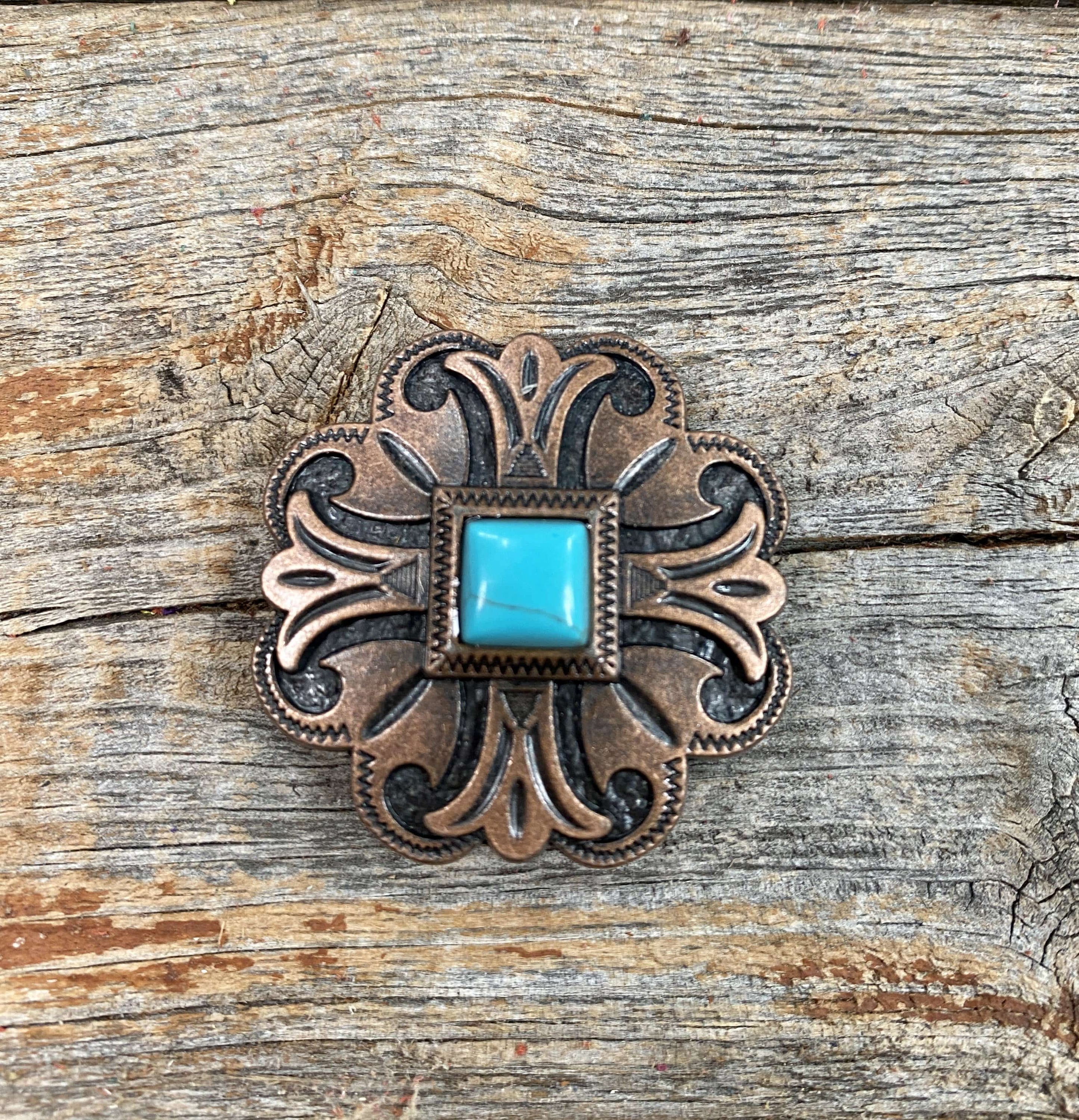 Copper Turquoise Concho 1" W141S – RODEO DRIVE