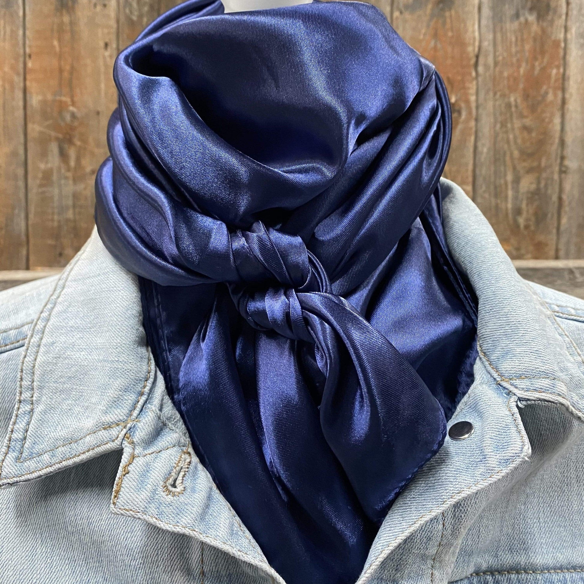 35X35" Solid Dark Blue Wild Rag / Scarf WRS9 – RODEO DRIVE